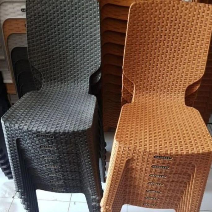 Chair plastic bench sender rattan woven napoli napolly HFS | Shopee ...