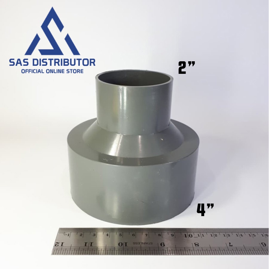 Vlok Sok 4 x 2" inch PVC Socket / Reducer Sock 4 x 2" inch D / Increser ...