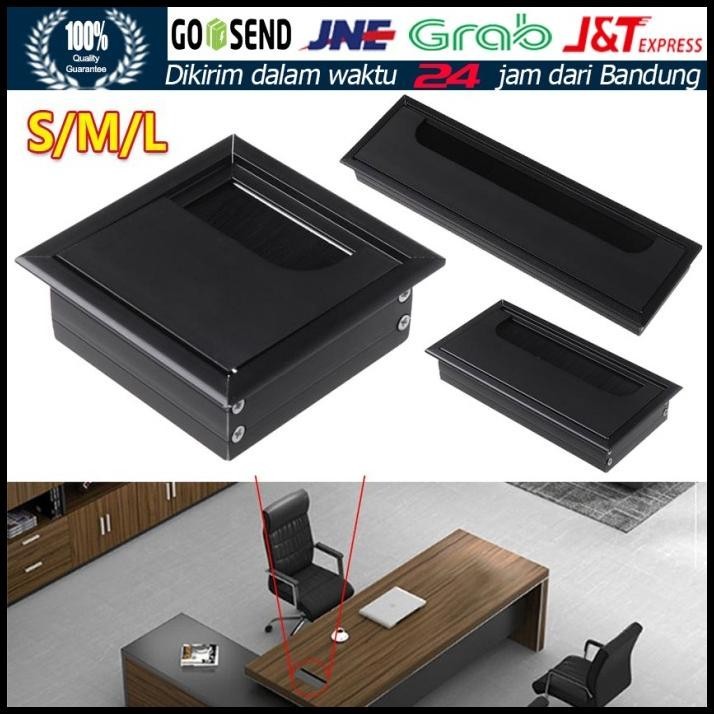 Square GROMMET 8*28CM Aluminum Office Desk Cover Cable Hole Box ...