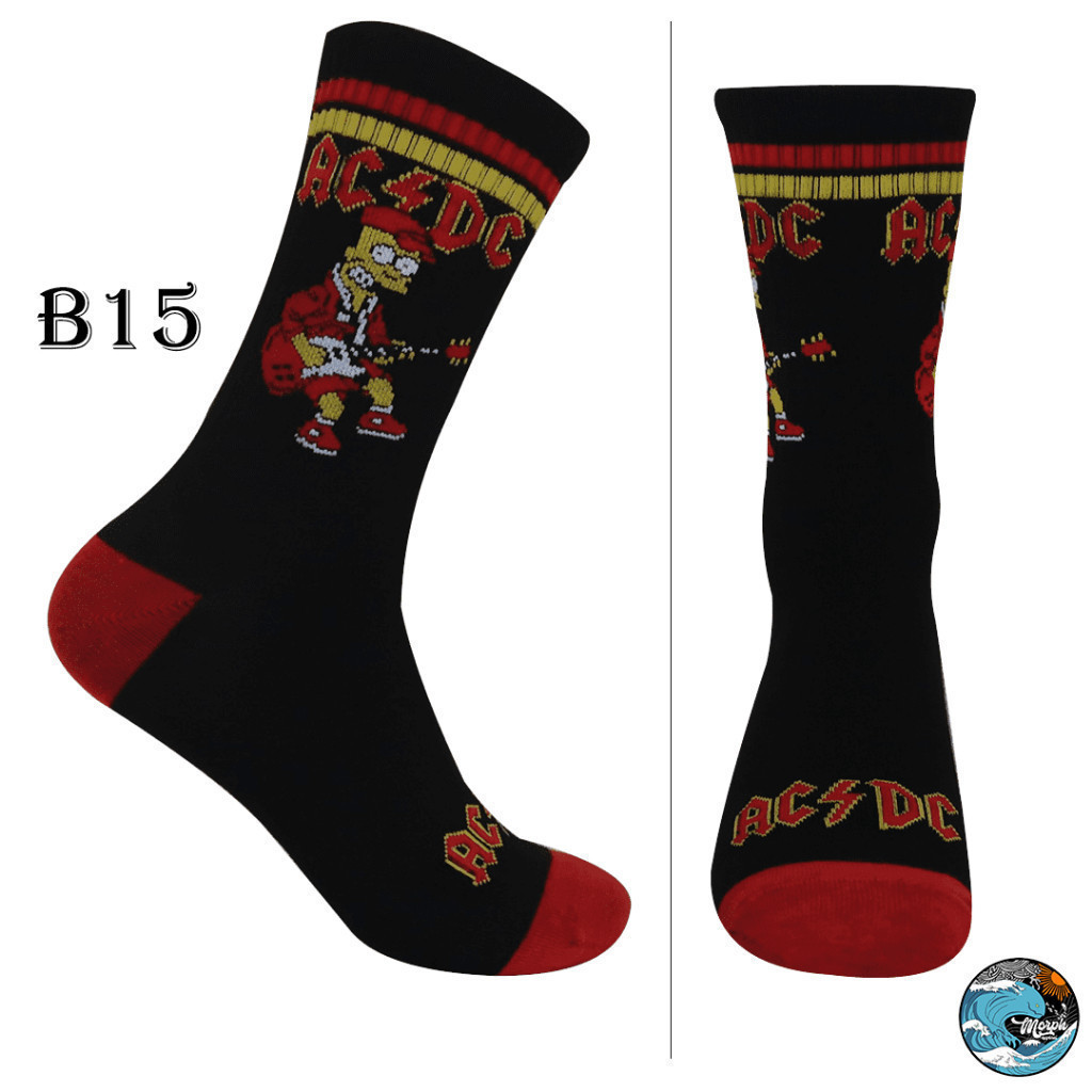 Oldschool Socks - AC/DC Band Motif Music Socks - Morph.Apparel - B15 ...