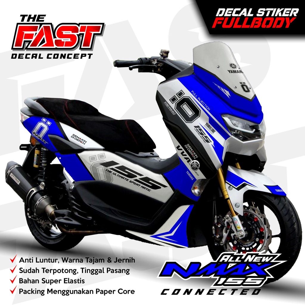 (ANTIfading) Decal Sticker Yamaha nmax 155 new Fullbody Ohlins Racing ...