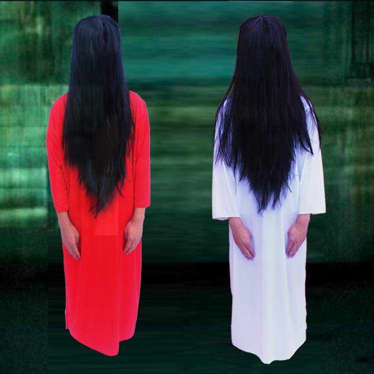 Halloween Costume Red Clothes Sadako Sadako Sadako Costume Horror Pen ...