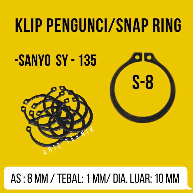 External US Locking Ring 8 mm Snap Ring Water Pump Spare Parts | Shopee ...