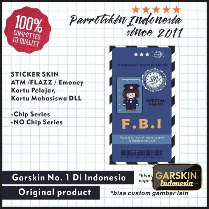 Sticker Skin card ATM Debit Credit Emoney Flazz FBI card funny [GRSKI ...