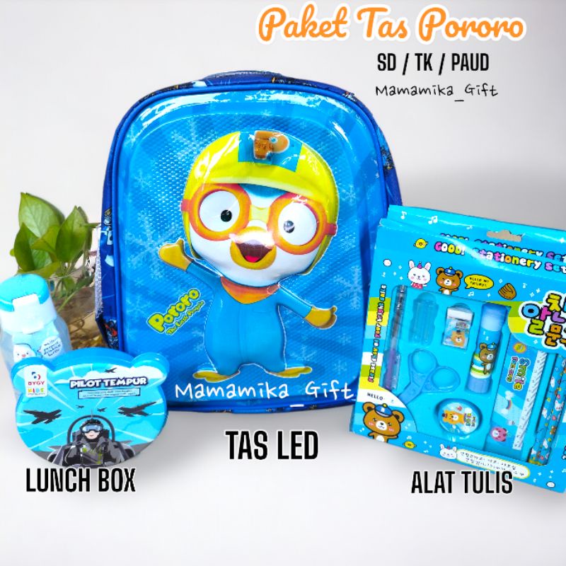 PORORO KINDERGARTEN PAUD SCHOOL BAG PACKAGE / PORORO BACKPACK | Shopee ...