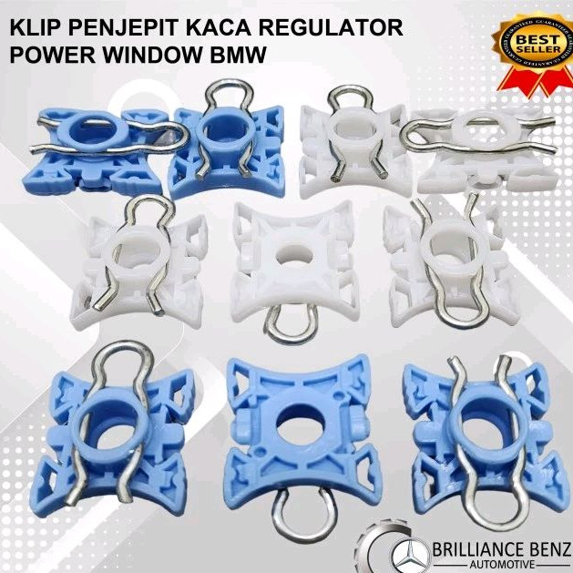 PUTIH Clip KIP Glass Clamp REGULATOR POWER WINDOW BMW E34 E36 Year 89 ...