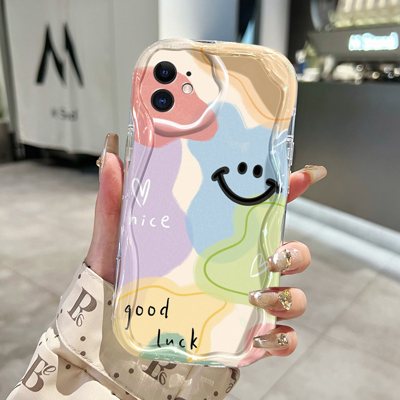 HP IPhone 11 Pro Max 12 Pro Max Case Smiley Face Pattern Cellphone ...