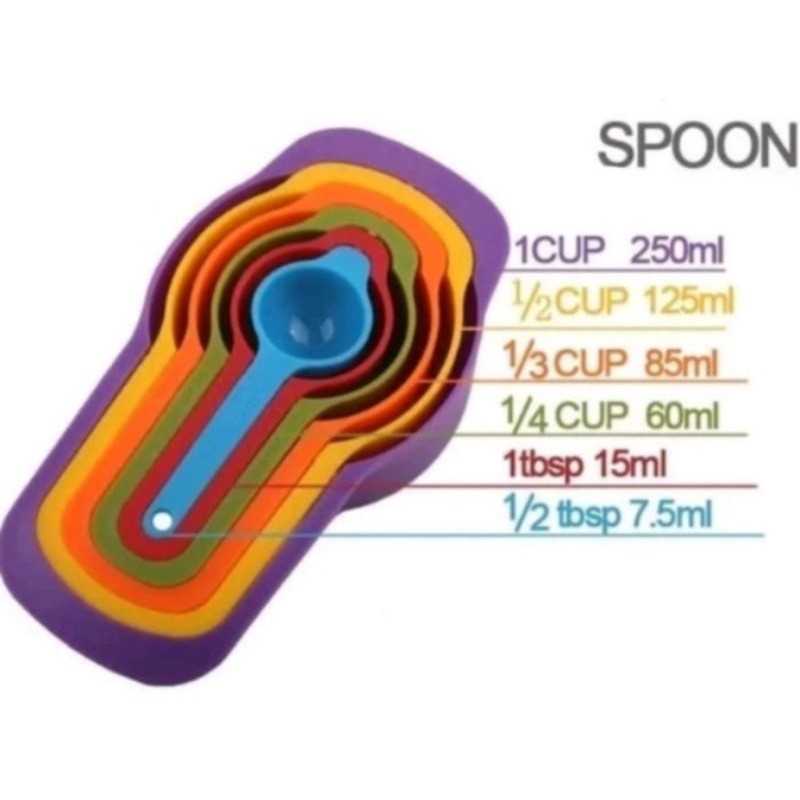 Jumbo Measuring Spoons 6 Sets of Large Measuring Spoon Cups | Shopee ...