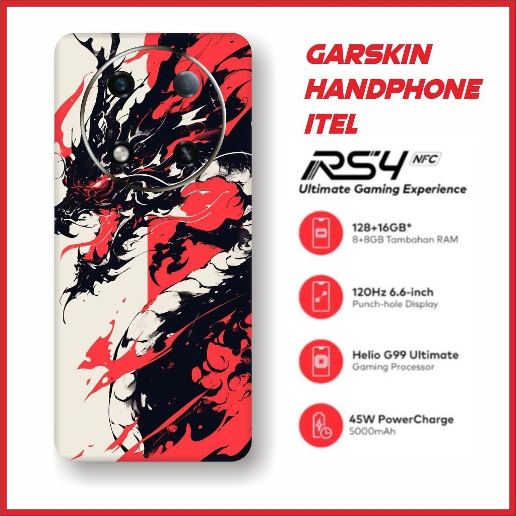 Garskin Cellphone Skin hp ITEL RS4 Custom Image Contents 2 | Shopee ...