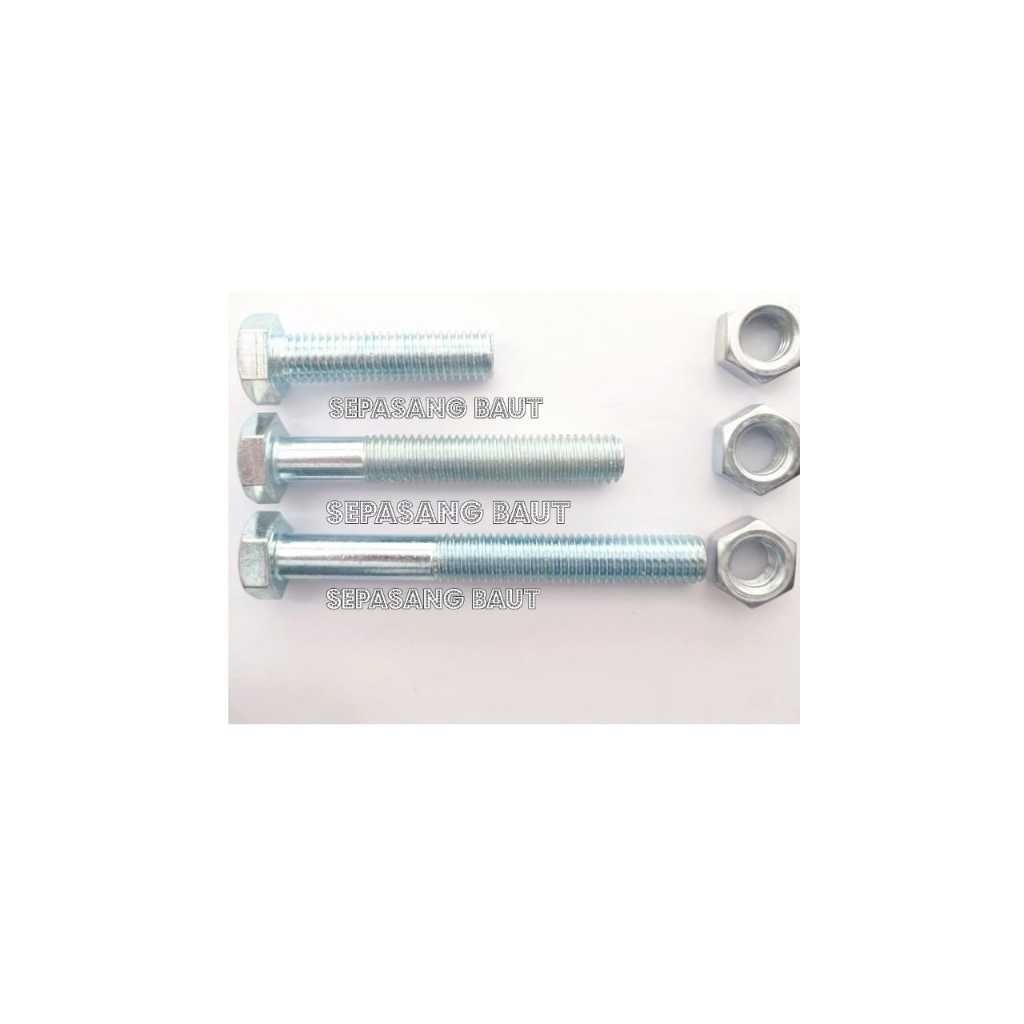 PUTIH Bmp M12 x 80 Galvanized Hexagon White Nut Bolts | Shopee Philippines