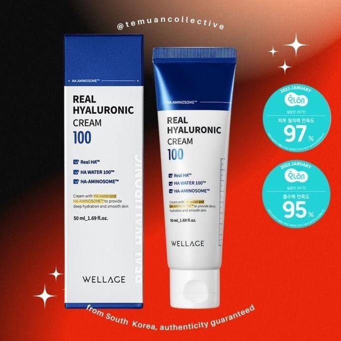 Wellage Real Hyaluronic Acid 100 Cream 50Ml - Filling, Hydrating And ...