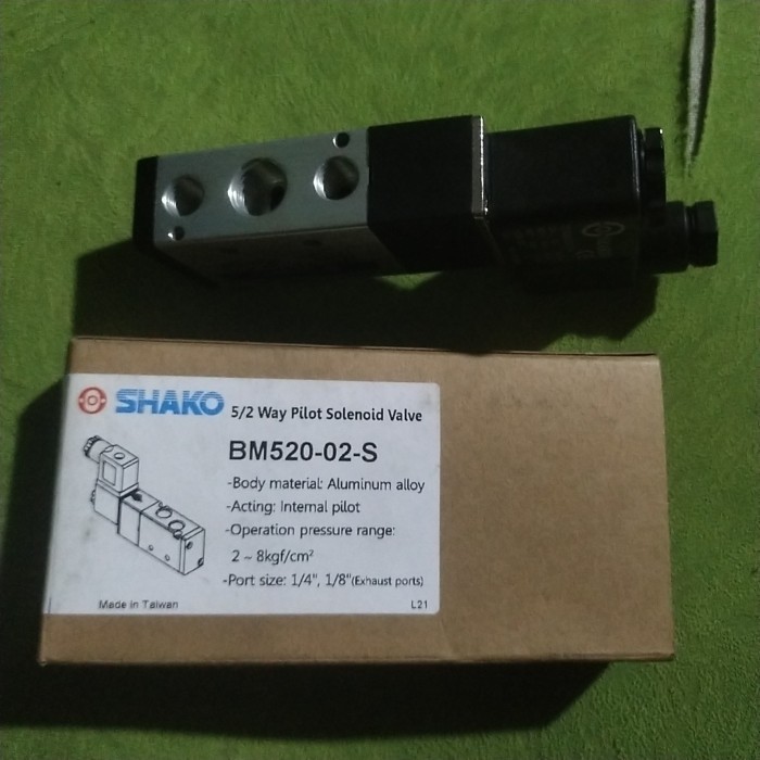Selenoid VALVE SHAKO 5/2 WAY PILOT SELENOID VALVE TYPE BM520-02-S ...