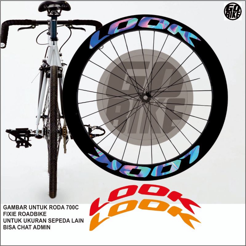 700c bicycle rim stickers LOOK fixie road bike rim stickers | Shopee ...