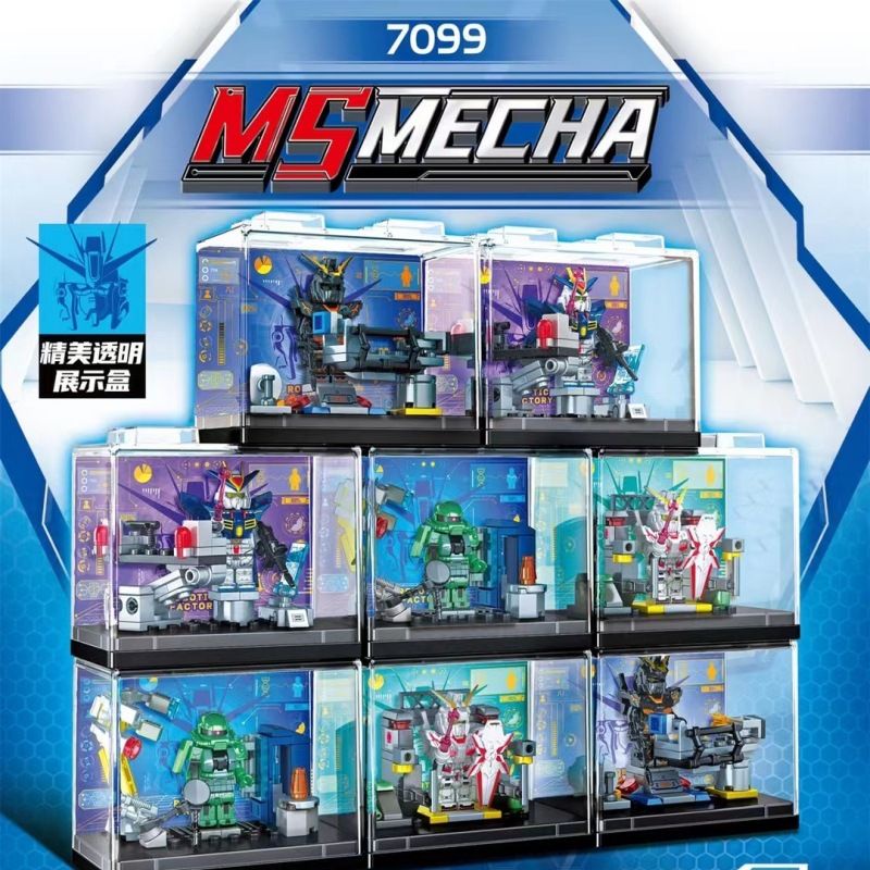 Robot model block toy complete with 7099 acrylic display | Shopee ...