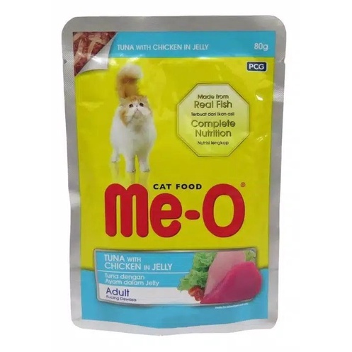 Meo Pouch Tuna With Chicken Jelly 80 Gr, Wet Food - CatsFood | Shopee ...