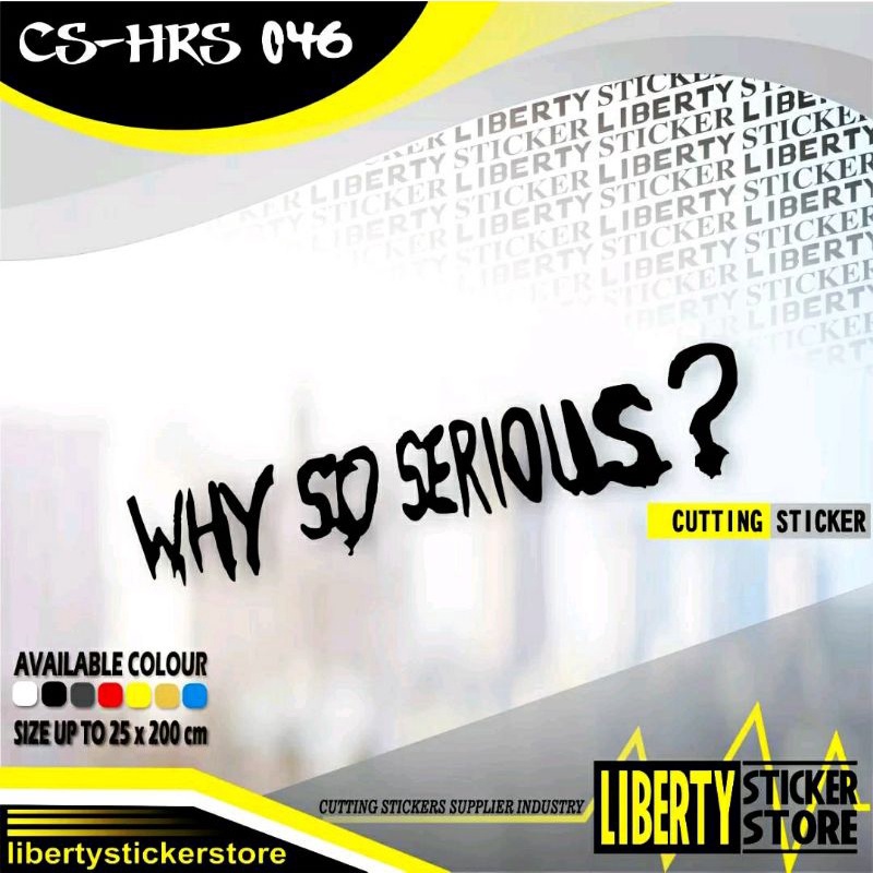 Joker Why So Serious Cutting Sticker | Joker Why So Serious Stickers ...