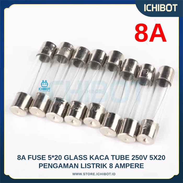 8a Fuse 5*20 Glass Glass Tube 250V 5x20 Electrical Safety 8 Ampere ...