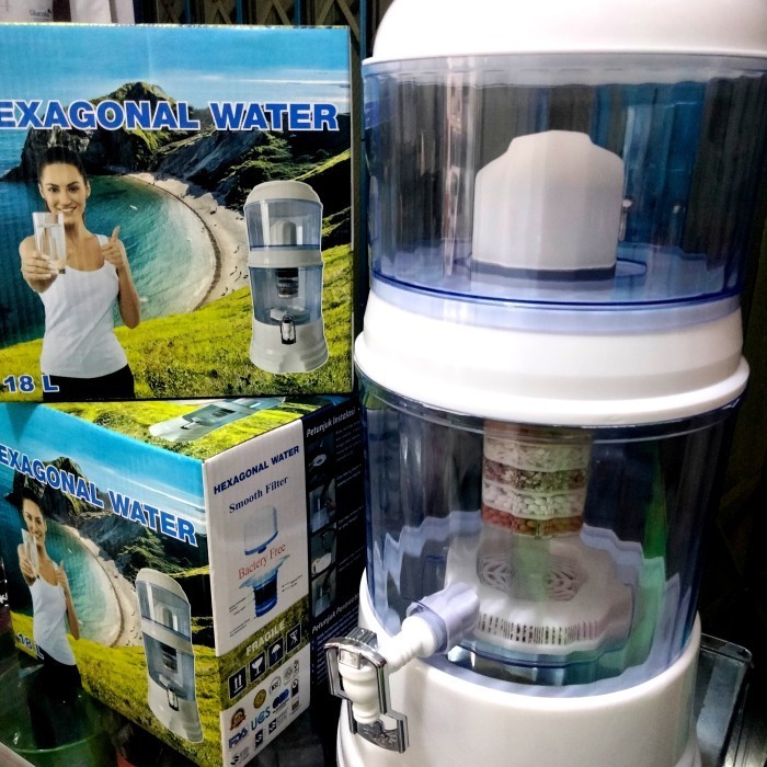 Hexagonal Water Pot 18 Liter Bio Energy Water Purifier. | Shopee Philippines