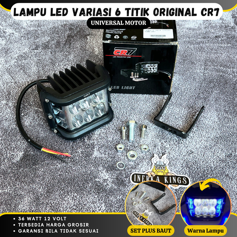 MATA Universal 36Watt CR7 Blue 6 Eye Point Motorcycle Front LED ...