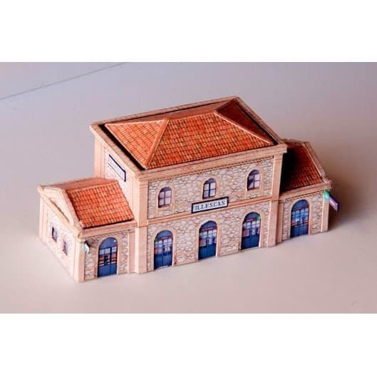 Diy papercraft diorama Train Station illescass Scale 1-160 zenyang22 ...