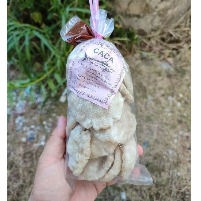 Original bangka CACA Sand Fried Fish kemplang Crackers, a typical ...