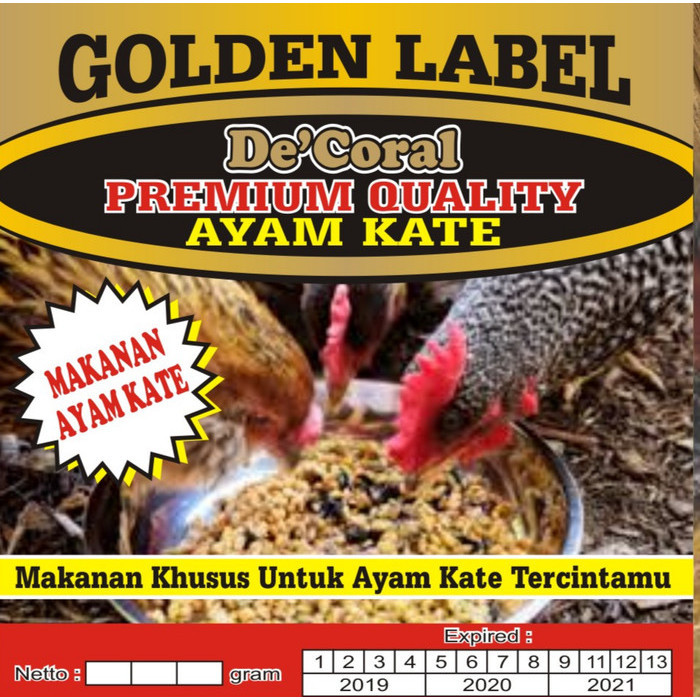 Kate Golden Chicken Food Kate Chicken Food Label | Shopee Philippines