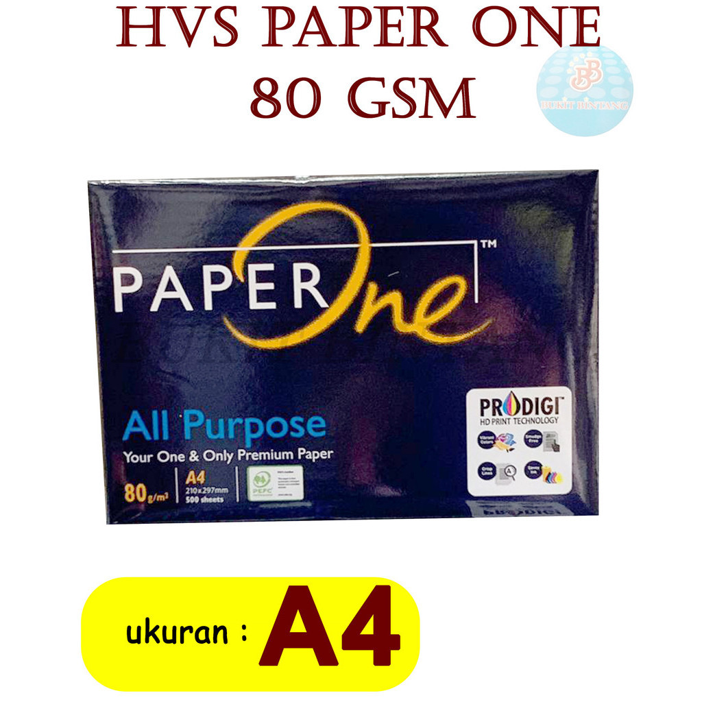 Paperone HVS Paper 80 Gsm A4 Size, 1 RIM / 500 Sheets | Shopee Philippines