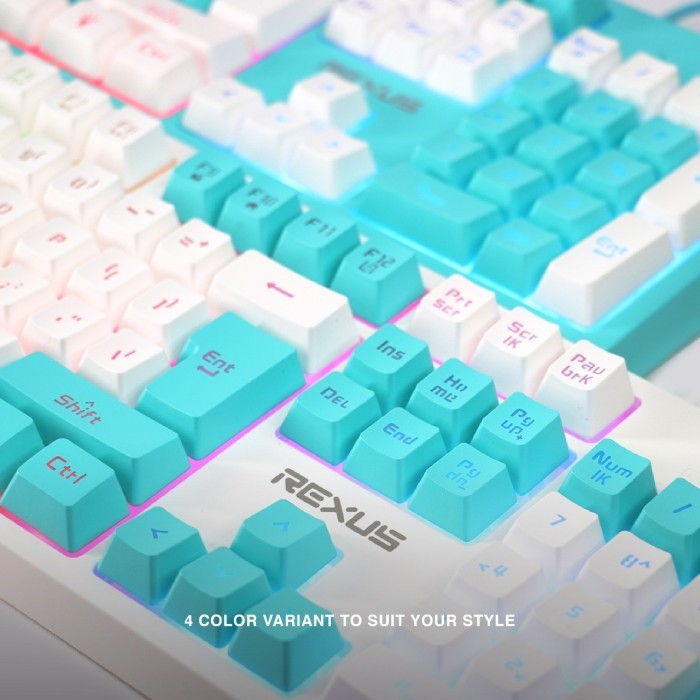 Rexus K9E Gaming Keyboard Full Size With 3 Rainbow Modes Battlefire K9 ...