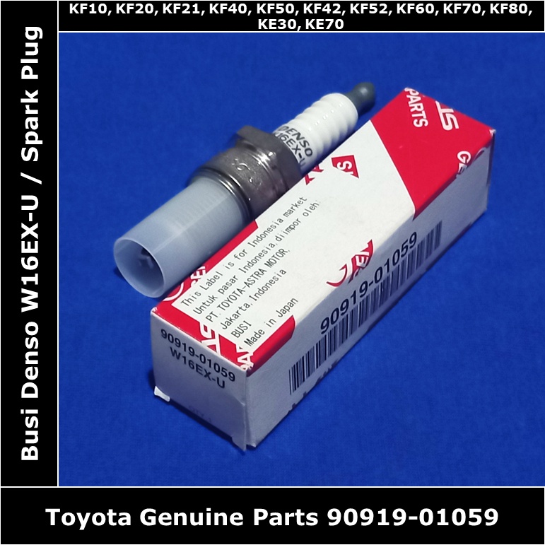 Spark Plug Toyota Kijang Super/Grand 7K 1800cc Denso W16EX-U Ori Japan ...