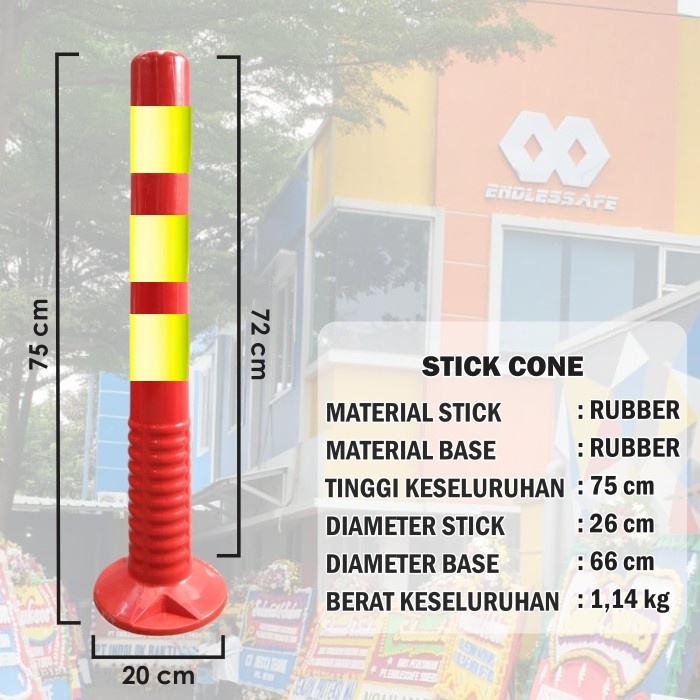 Elastic Rubber Cone Stick / T-Top Bollard / Latest Road Divider Pole ...