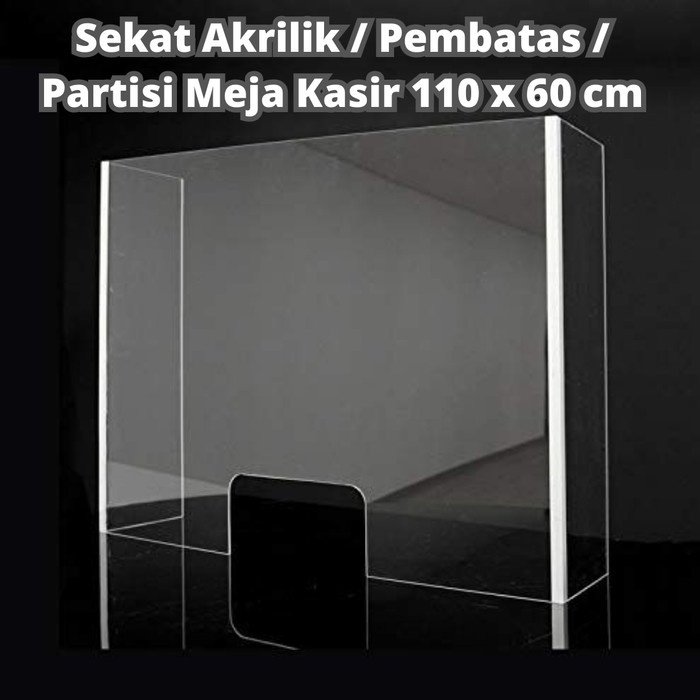 Acrylic Divider / Table Divider / Cashier Desk Partition 110 x 60 cm ...