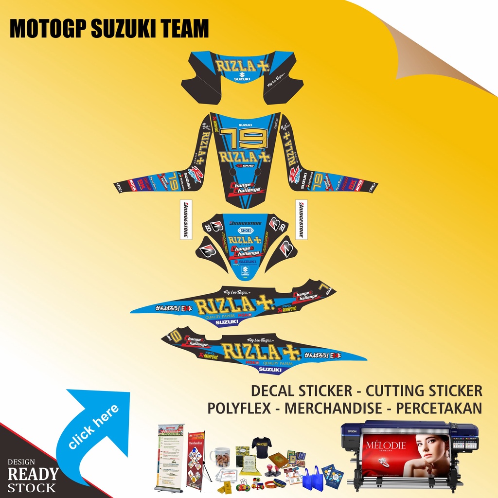 Suzuki SPIN RIZLA MOTOGP DECAL STICKER | Shopee Philippines