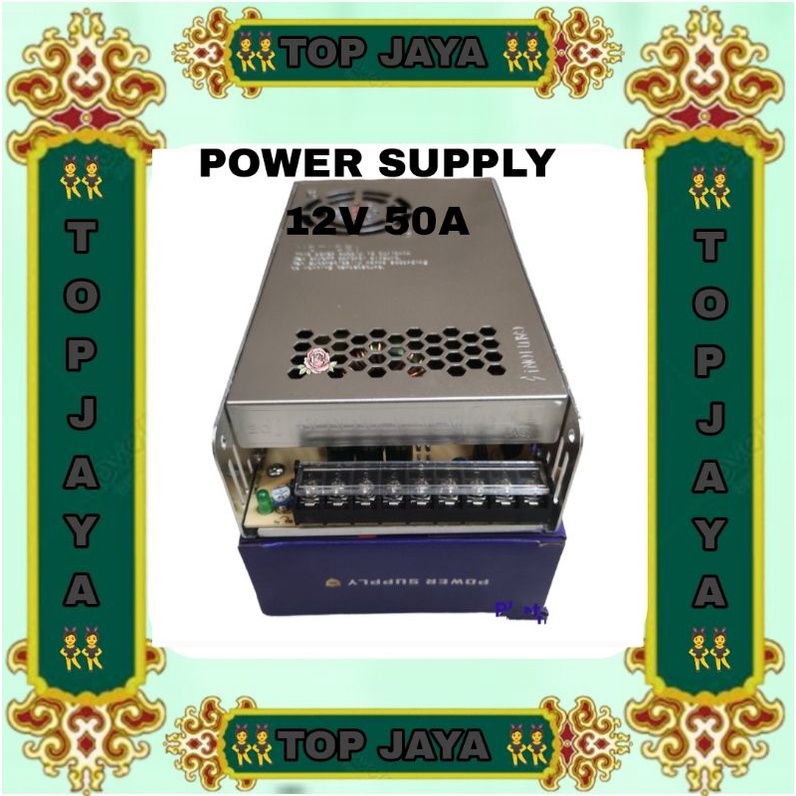 Switching Power Supply PSU 12V 50A 12 Volt 50 Ampere fan | Shopee ...
