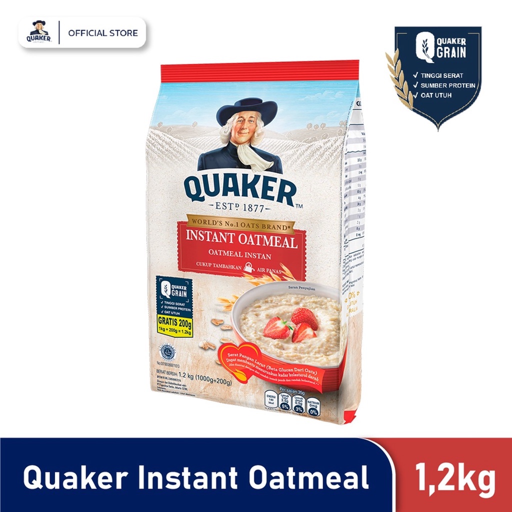 Quaker Instant Oatmeal 1200 Gr | Shopee Philippines