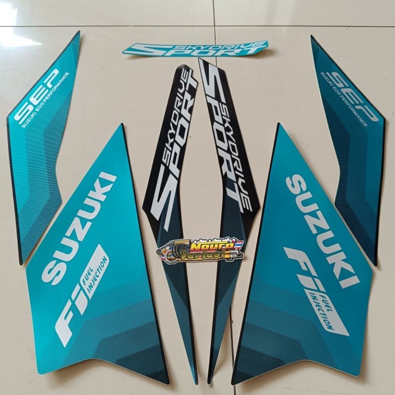 HITAM Suzuki SkyDrive sport 2023 2024 blue black Striping, best quality ...