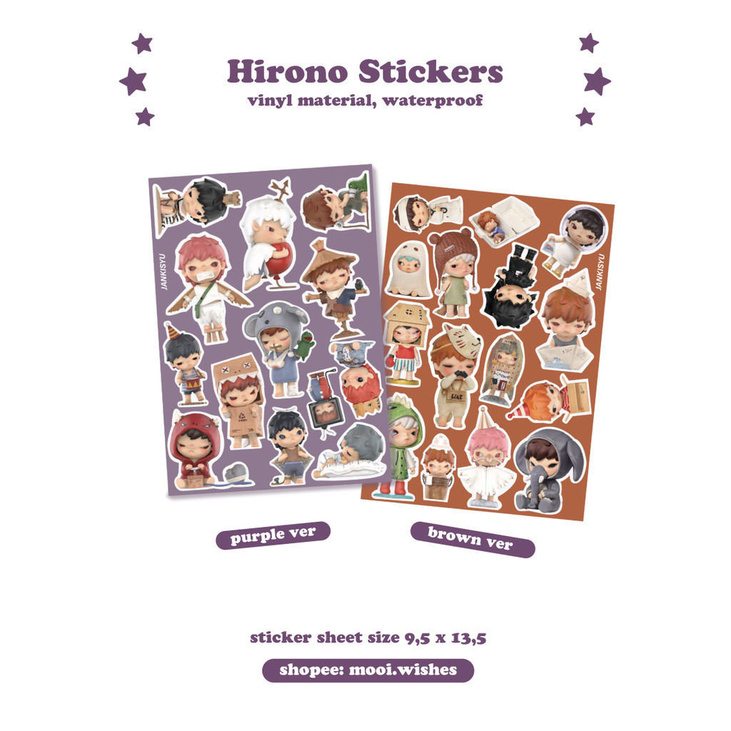 Hirono Sheet Deco Sticker Mobile Laptop Journaling Penpal | Shopee ...