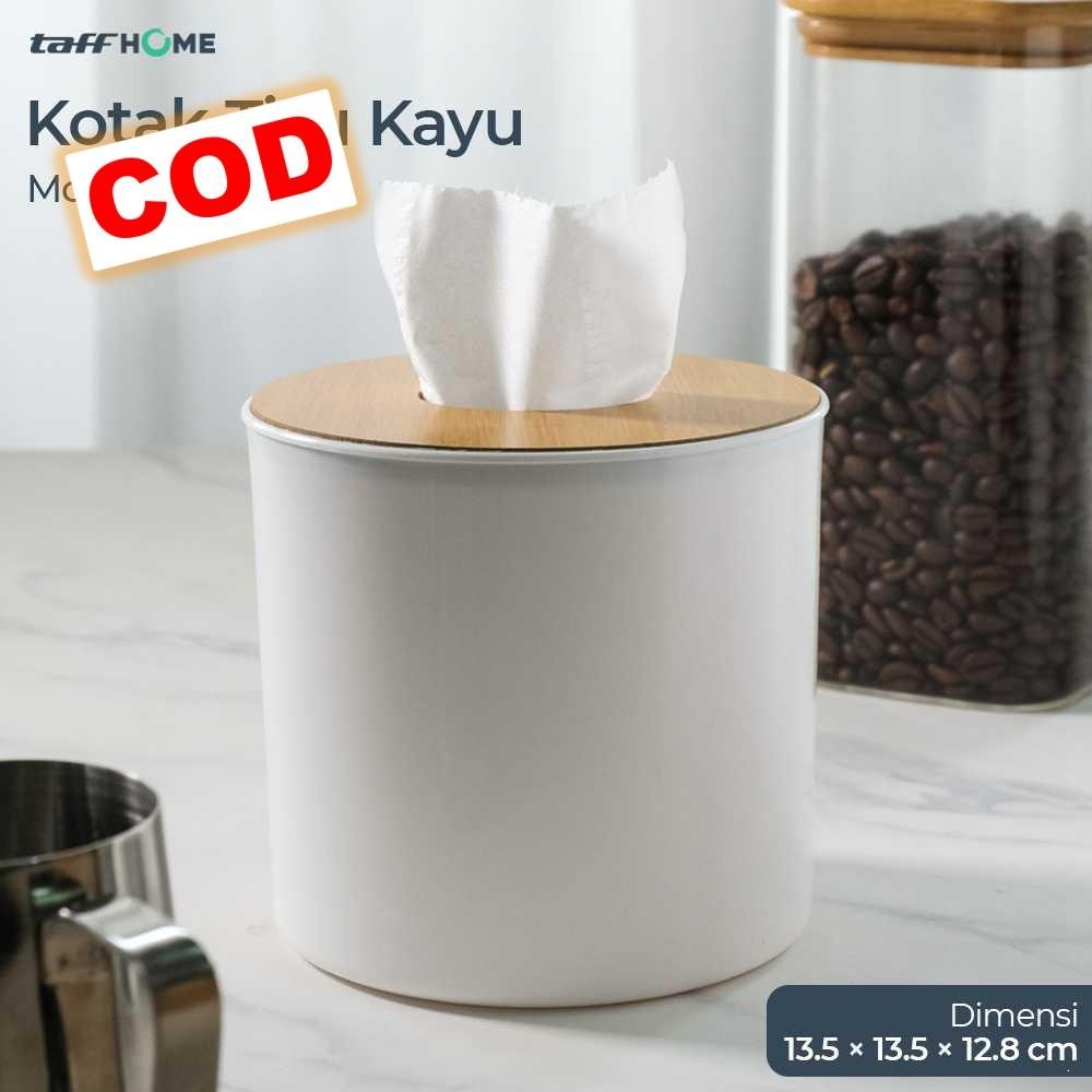 KAYU Multifunctional Wooden Tissue Box Tube Model With Lid Tisyu Tissue ...