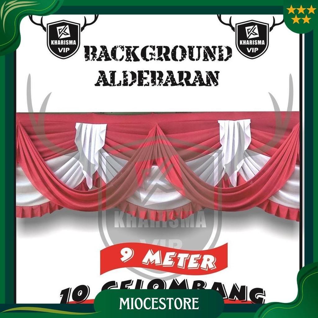 MERAH 10 Wave Red and White Background Flag (Aldebaran) | Shopee ...