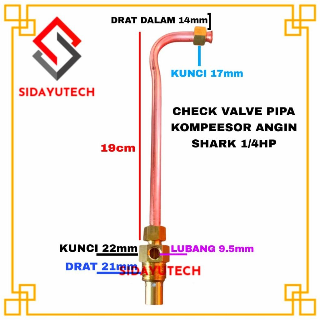 Check Valve Shark Compressor Air Pipe 1/4HP | Shopee Philippines