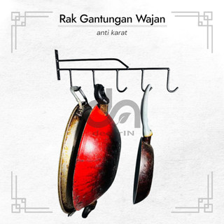 GANTUNGAN Wall-Mounted Pan and Pan Hanger Rack Made of Strong, Rust ...