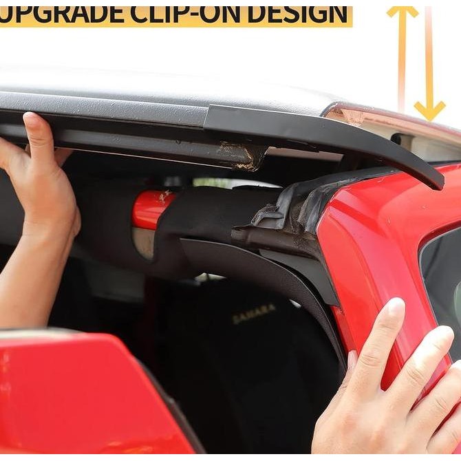 ABS Car Hardtop Rain Gutter Diverters Drip Rail Extensions Roof Water ...