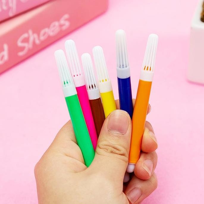 6Pcs Colorful Mini Travel Drawing Markers Mini Markers | Shopee Philippines