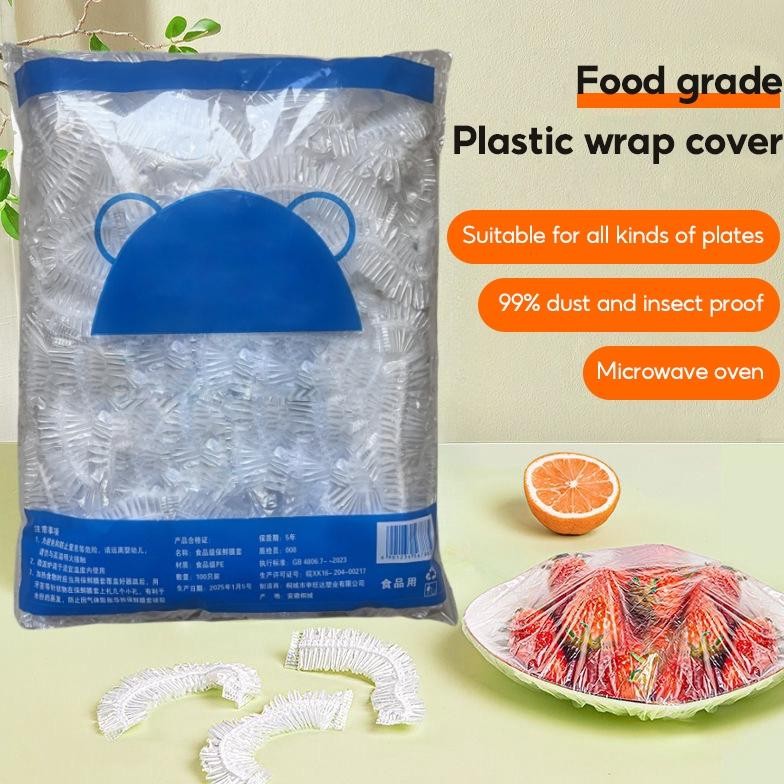 Jkeep 100 Pcs Plastic Food Protector Covers Food Cover/s Showercap/s ...