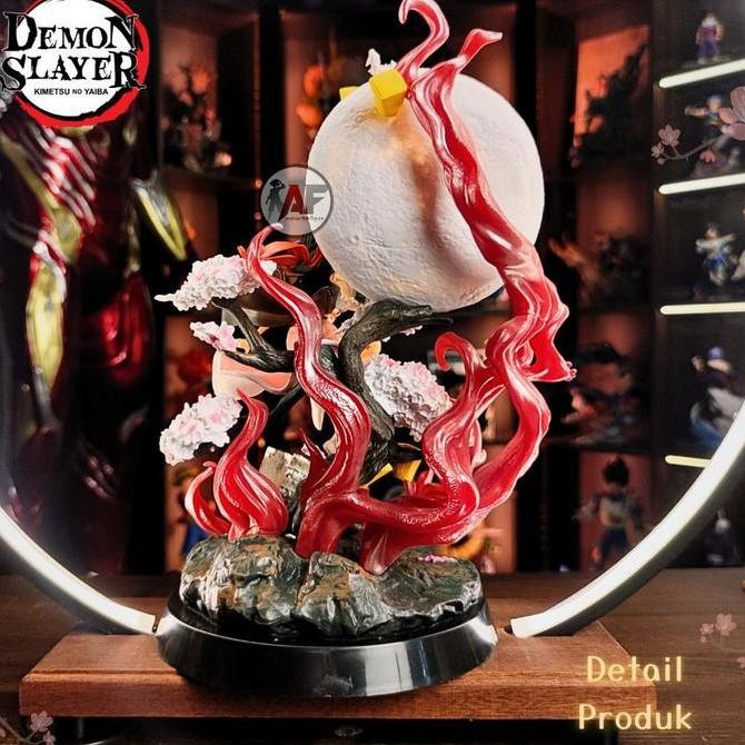 RARE Statue Nezuko Kamado Demon Slayer sakura tree full moon figure ...