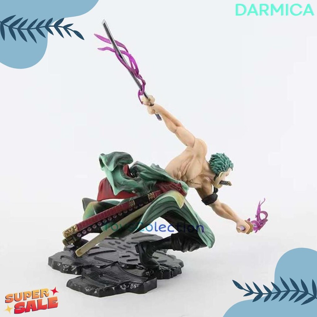 Action Figure One Piece Roronoa Zoro Wano Kimono Kimono Enma Sword ...