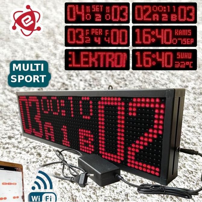 Digital Scoreboard Wifi Wall Clock Scoreboard LED Wireless Multi Sport ...
