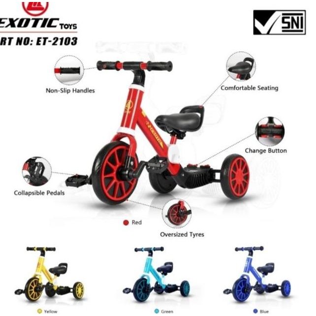 Children's Bike Ta 3 Wheels Balance Bike Push Bike Children's Pedal ...
