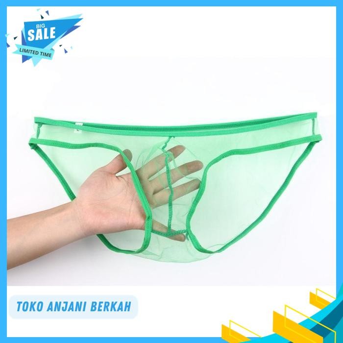 TRANSPARENT MEN BRIEF GREEN MEN'S TRIANGLE UNDERWEAR CE / TRANSPARENT ...