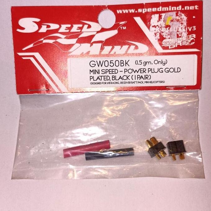 GW050BK Speed Mind Minj Speed Power Plug Gold Plated, Black (1Pair ...