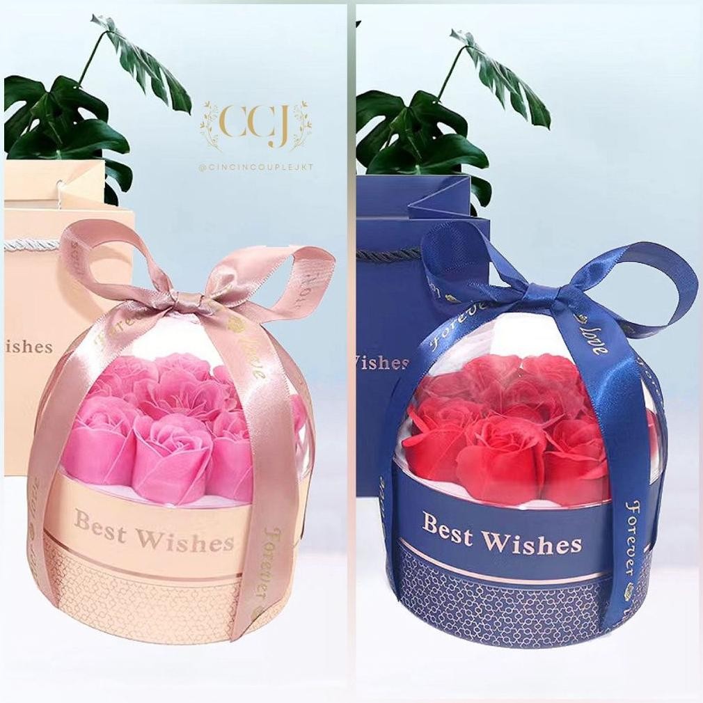 MAWAR Ty-35 Bestwish Round Rose Valentine Promise Ring Box / Wedding ...